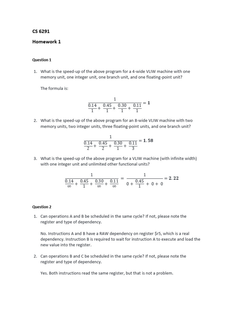 hw1 Report | PDF | Central Processing Unit | Computing