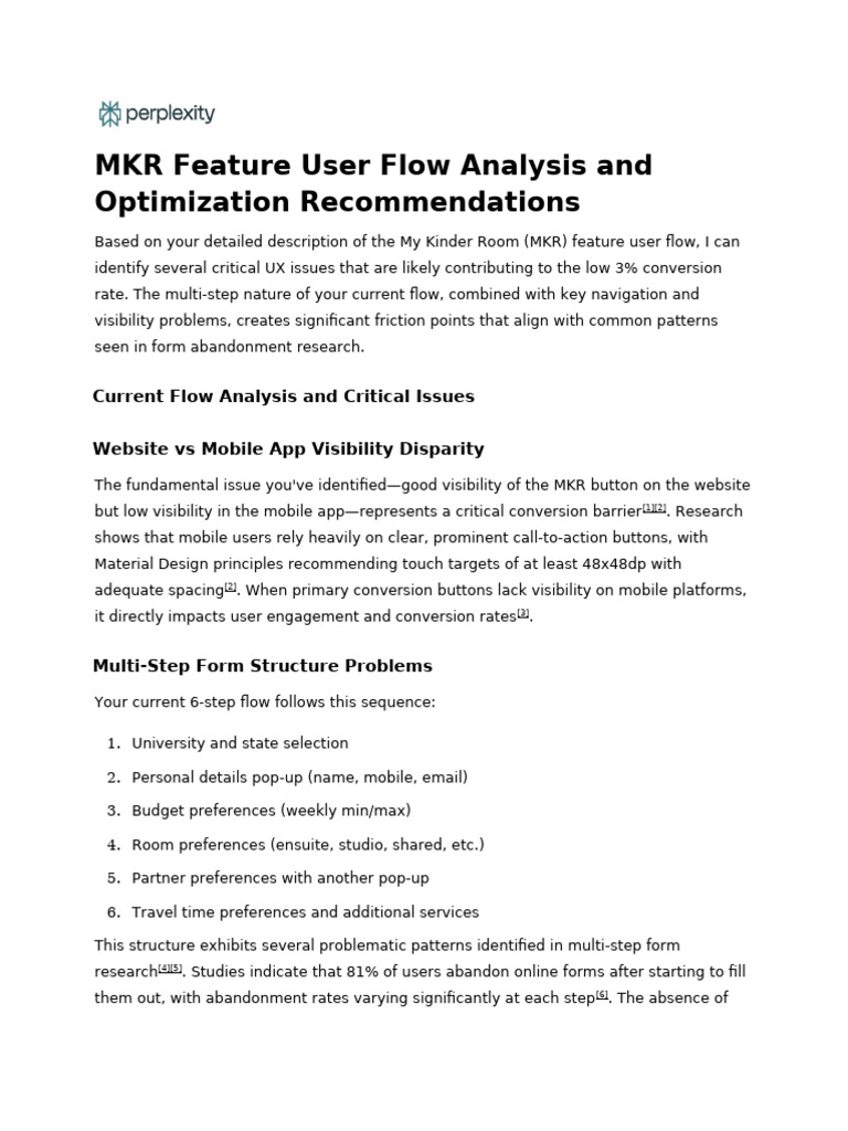 MKR Feature User Flow Analysis and Optimization Re | PDF | Computing