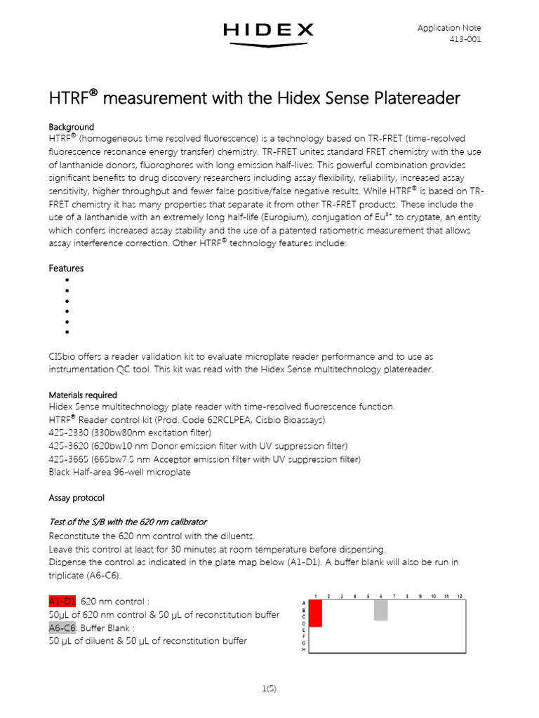 HTRF Calibration Kit, Application Note.1427451691 | PDF | Scientific ...