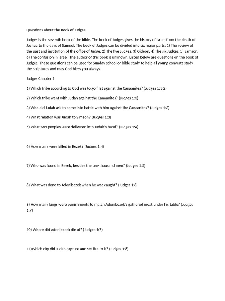 Book of Judges | PDF | Book Of Judges | Samson