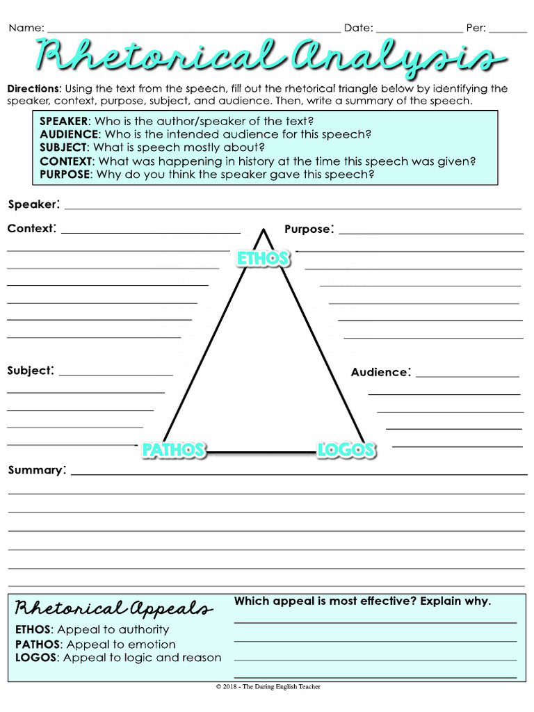 Graphic Organizer - Rhetorical Triangle | PDF