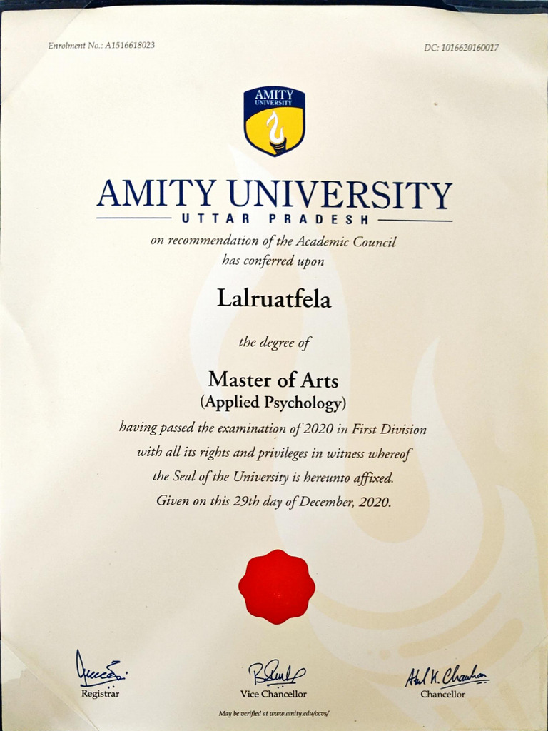 MA Marksheet & Certificate | PDF