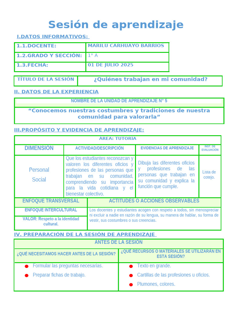 Oficios y Profesiones en la Comunidad | PDF | Aprendizaje | Behaviorismo