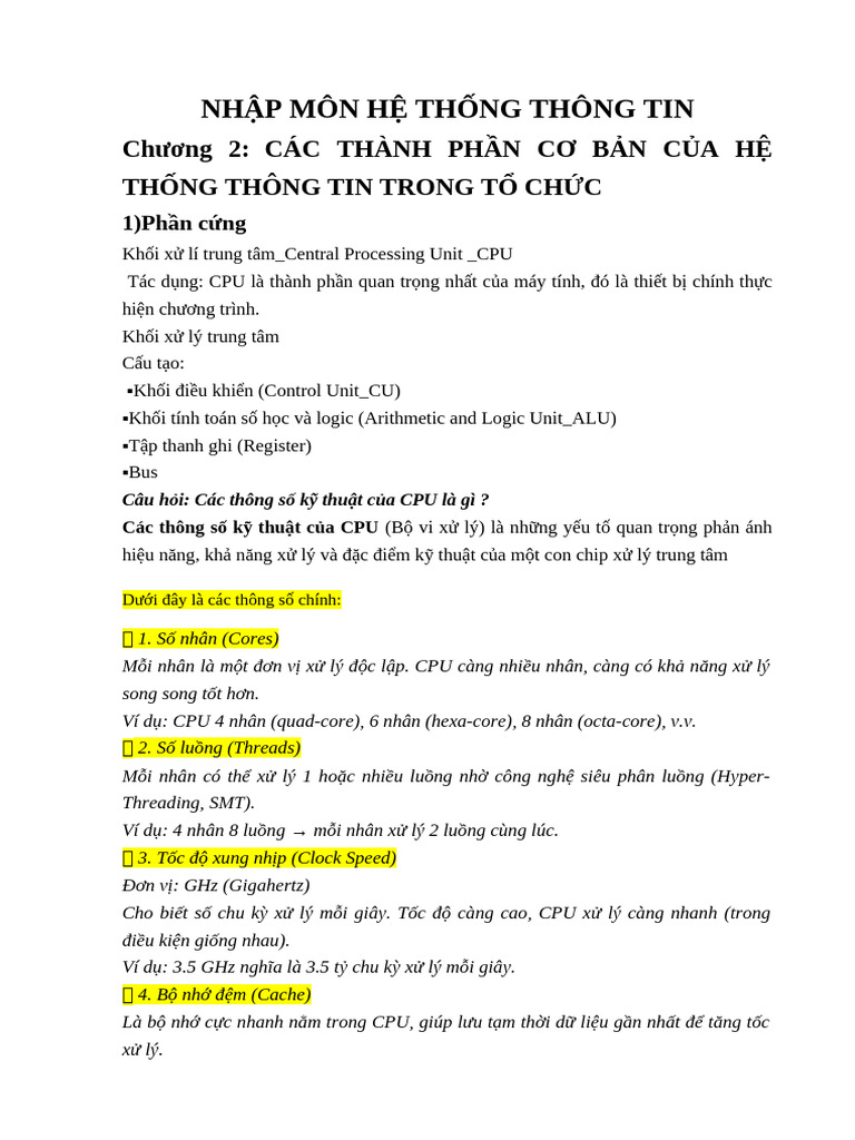 Nhập Môn Httt | PDF