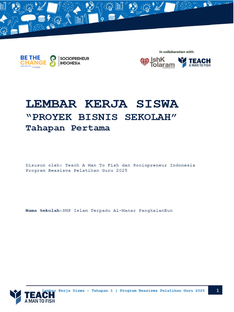Lembar Kerja SIswa Bisnis Sekolah BPG 2025.01 | PDF