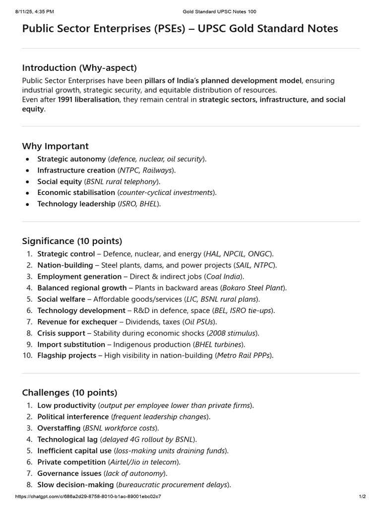 Role and Challenges of Public Sector Enterprises | PDF | Public–Private ...