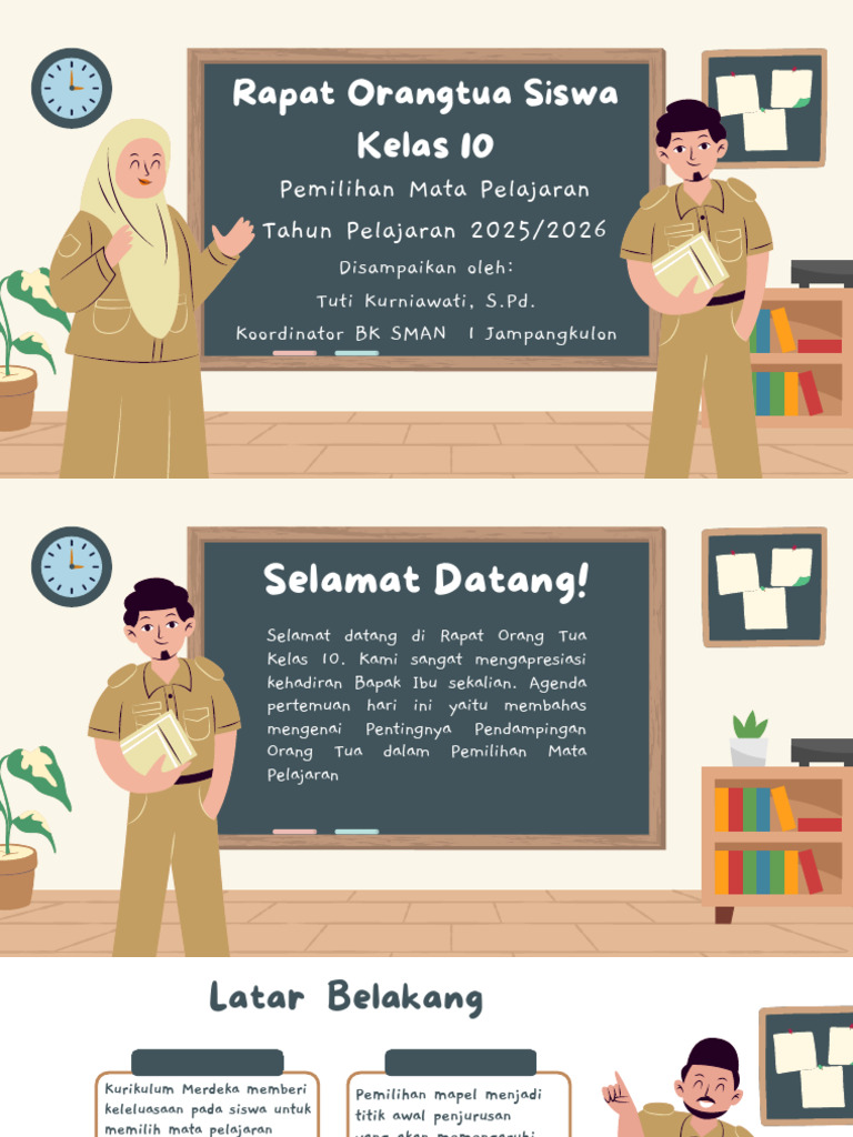 Pemilihan Mata Pelajaran-BK Pertemuan Orangtua Siswa Kelas 10 | PDF