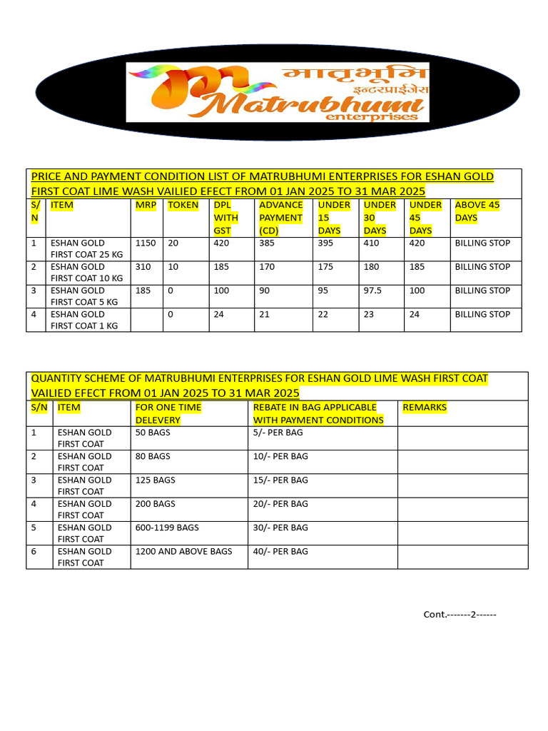 Eshan Gold First Coat Pricing 2025 | PDF | Value Added Tax | Discounts ...
