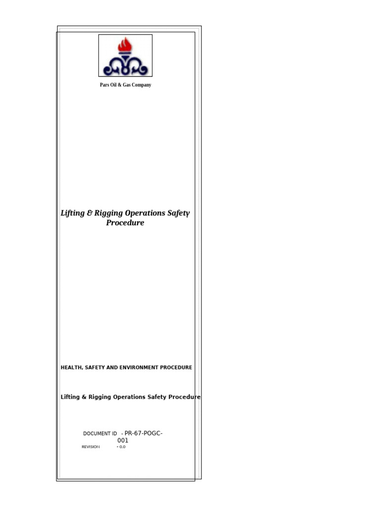 Lifting & Rigging Procedure | PDF | Forklift | Crane (Machine)