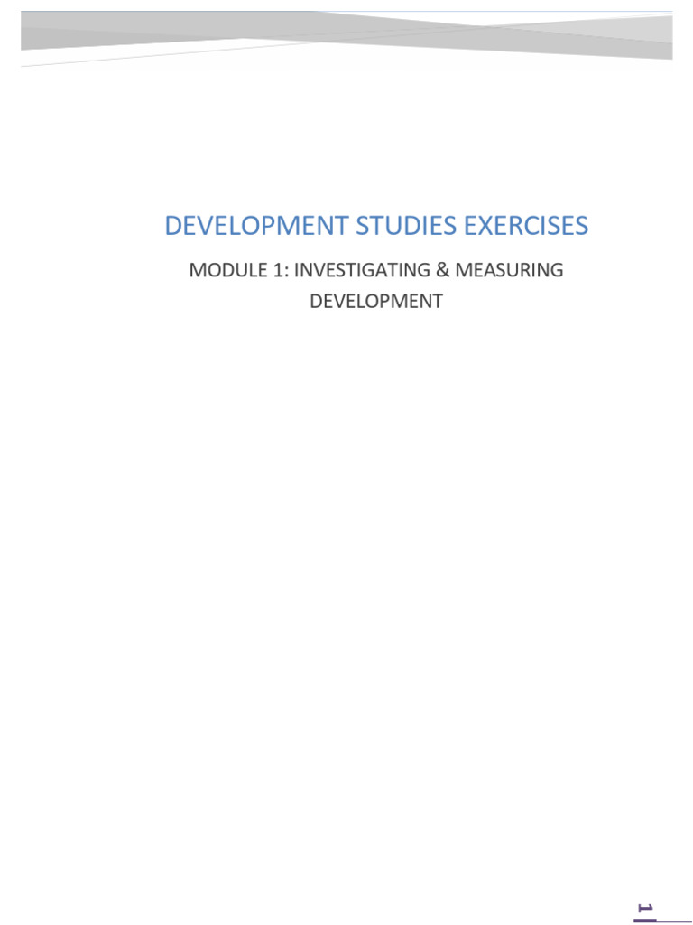 Module 1 Class Exercises | PDF | Life Expectancy | Infant Mortality