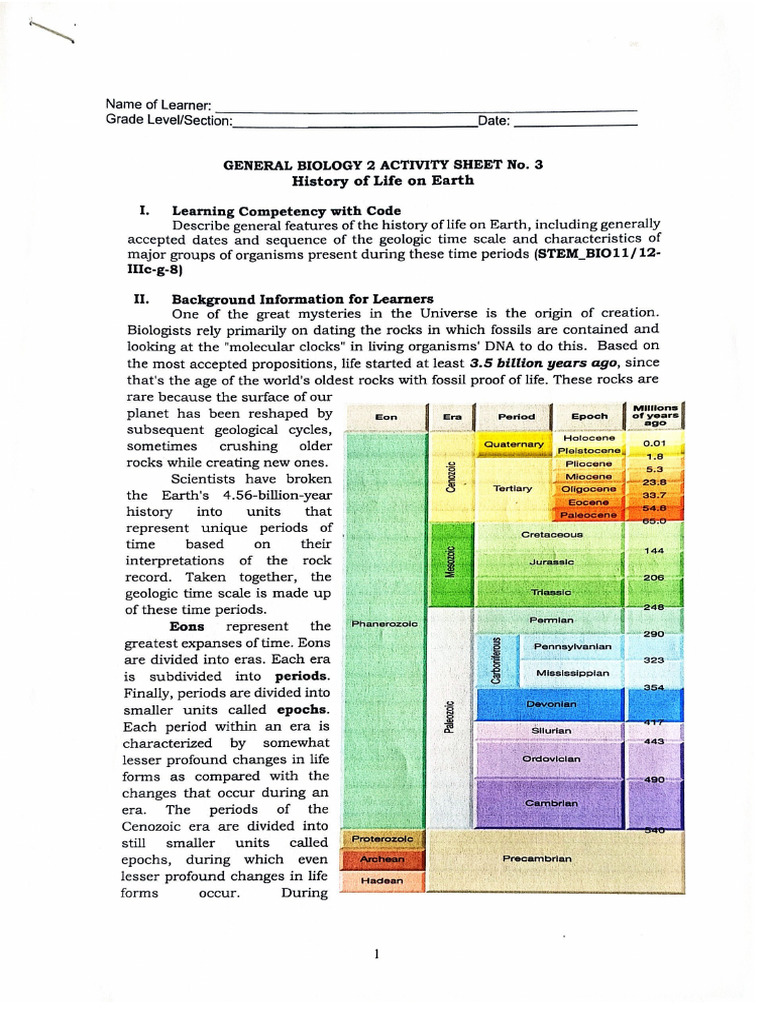 GenBio Activities 1 | PDF