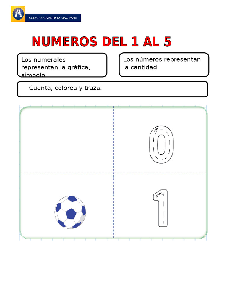 Numeros Del 1 Al 5 | PDF