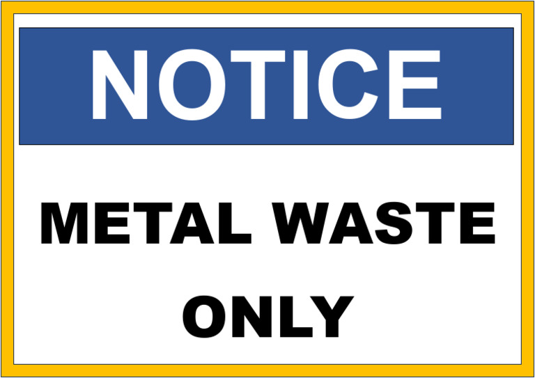 Metal Waste SIGN | PDF