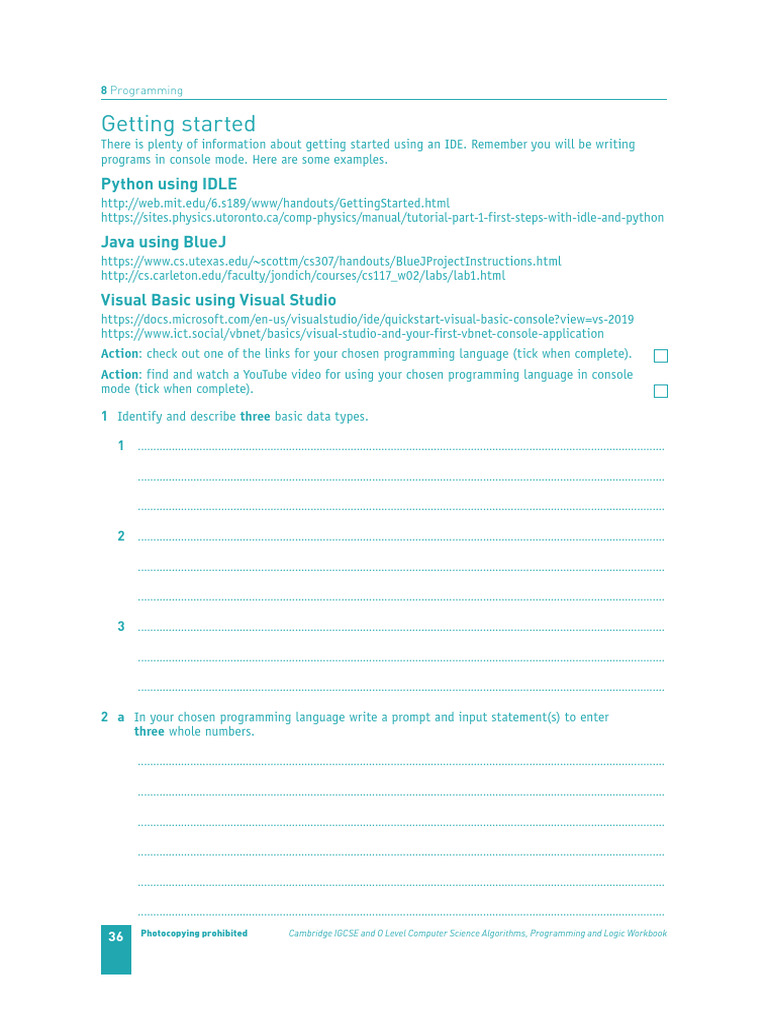 Grade 10 Summer Task CS Questions | PDF | Computer Programming | Programming Language