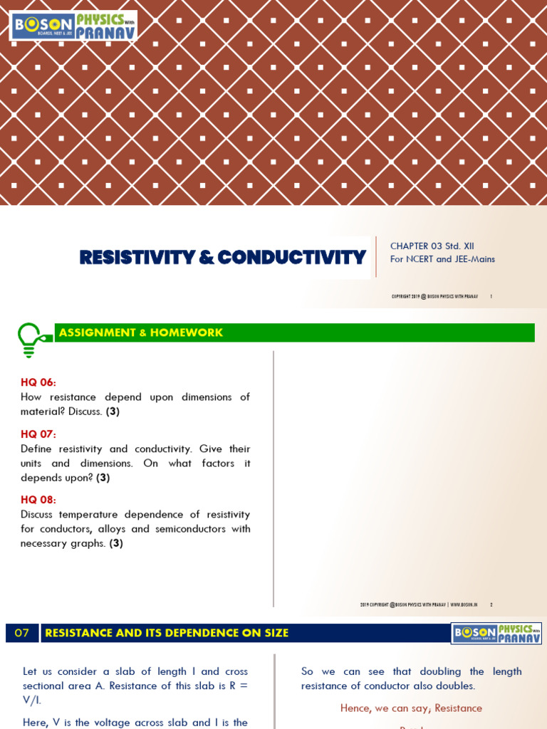 02 - Resistivity Conductivity & Temp Dependence | PDF | Electrical ...