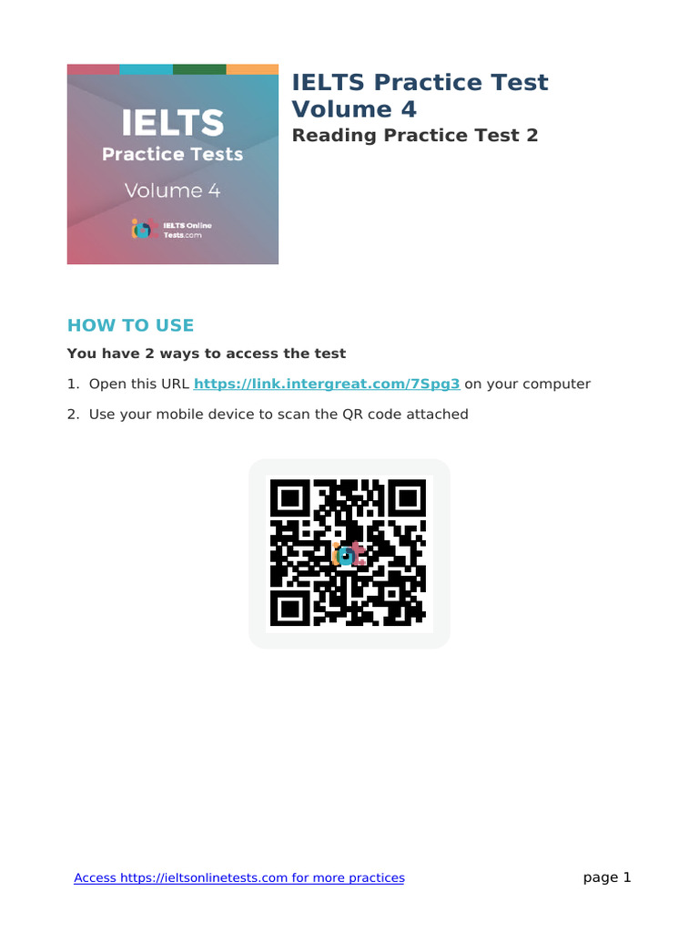 Ielts Practice Test Volume 4 Reading Practice Test 2 v9 1532771 | PDF ...