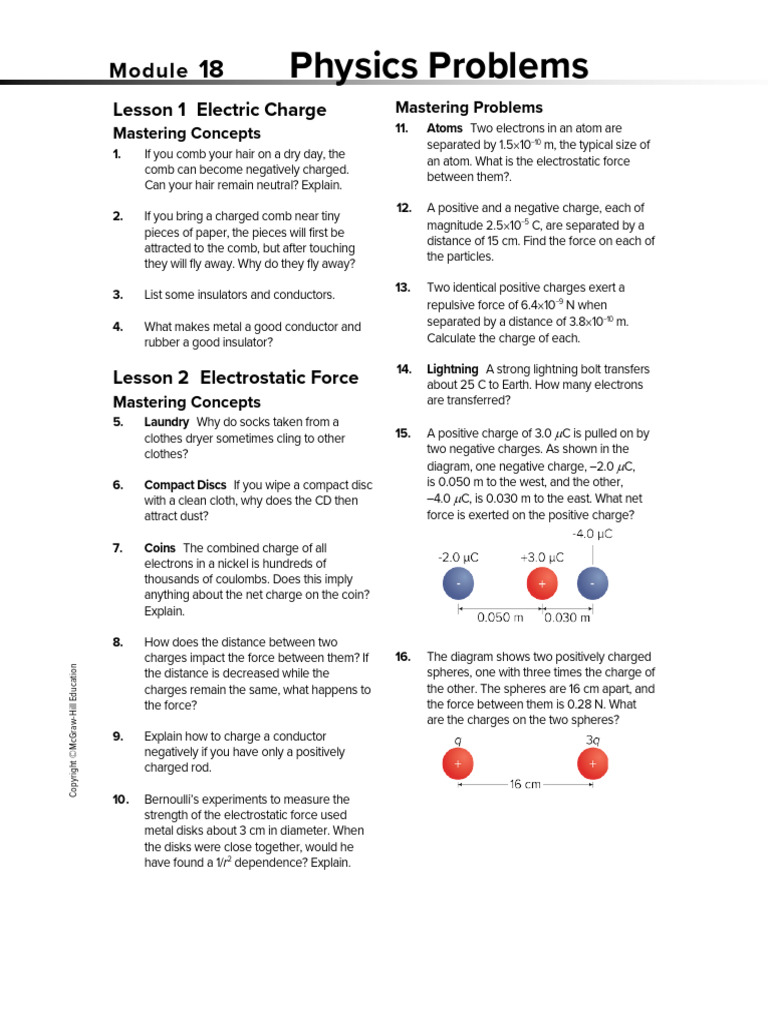 Electrostatics: Charge Interactions | PDF | Electric Charge | Electric ...