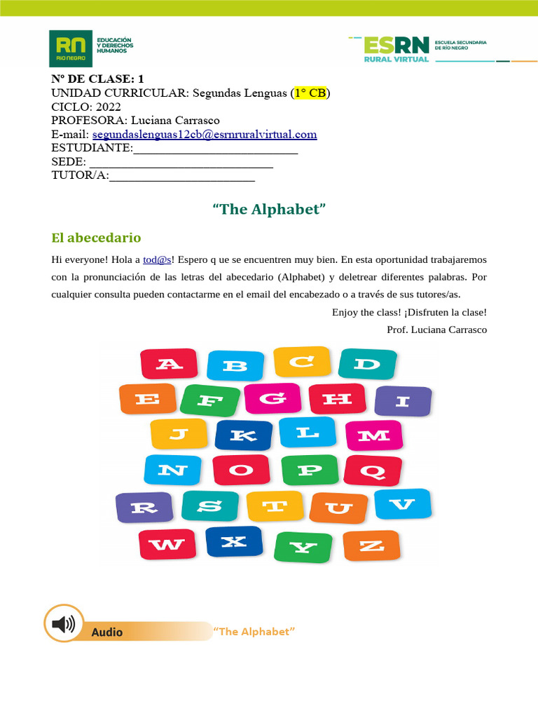 Clase N°1 ABC 1°CB | PDF