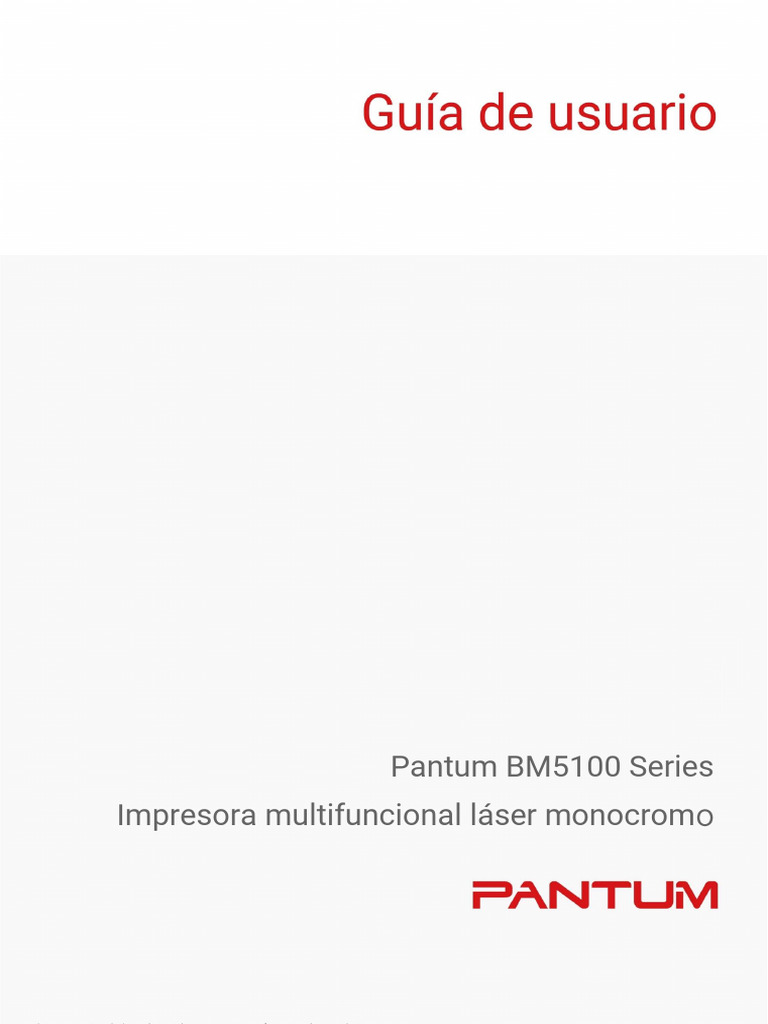 Guía de usuario Pantum BM5100 | PDF | Radio | Impresora (Computación)