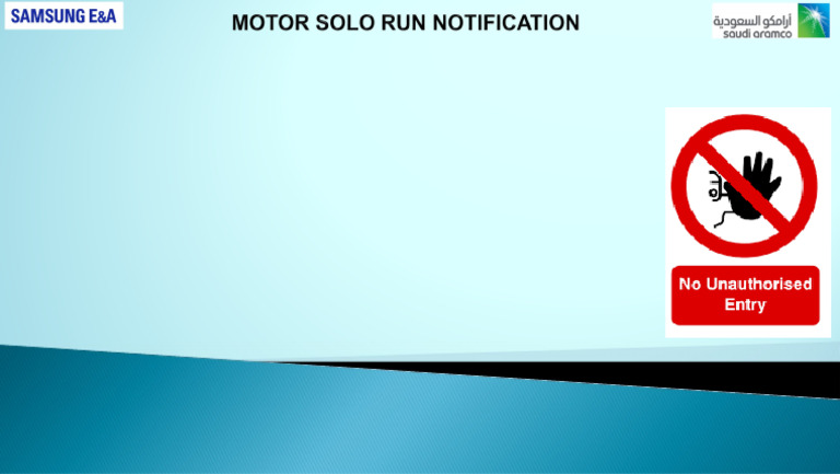 Motor Solo Run Notification | PDF