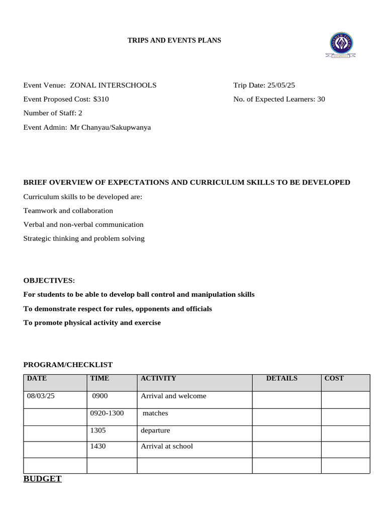 Zonal Interschools Soccer | PDF