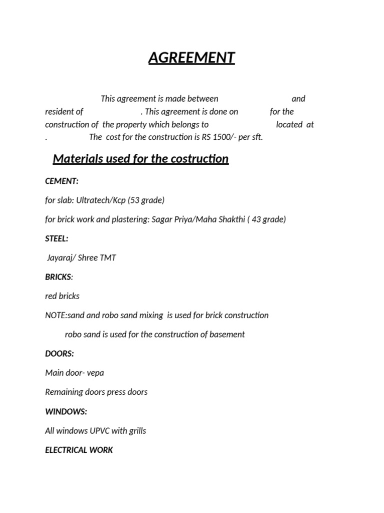 Sample Agreement | PDF