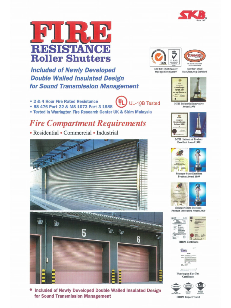 FIRE RATED Shutters SKB 2 | PDF