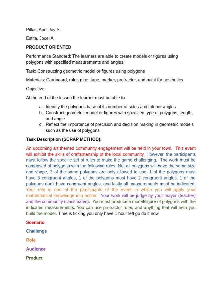 Grade 4 Math 2nd Quarter | PDF | Angle | Shape