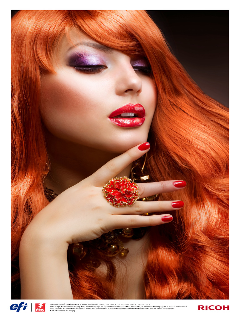 Ricoh Fiery E83A E43A RedHairGirl Poster SAMPLE TBL PDF | PDF