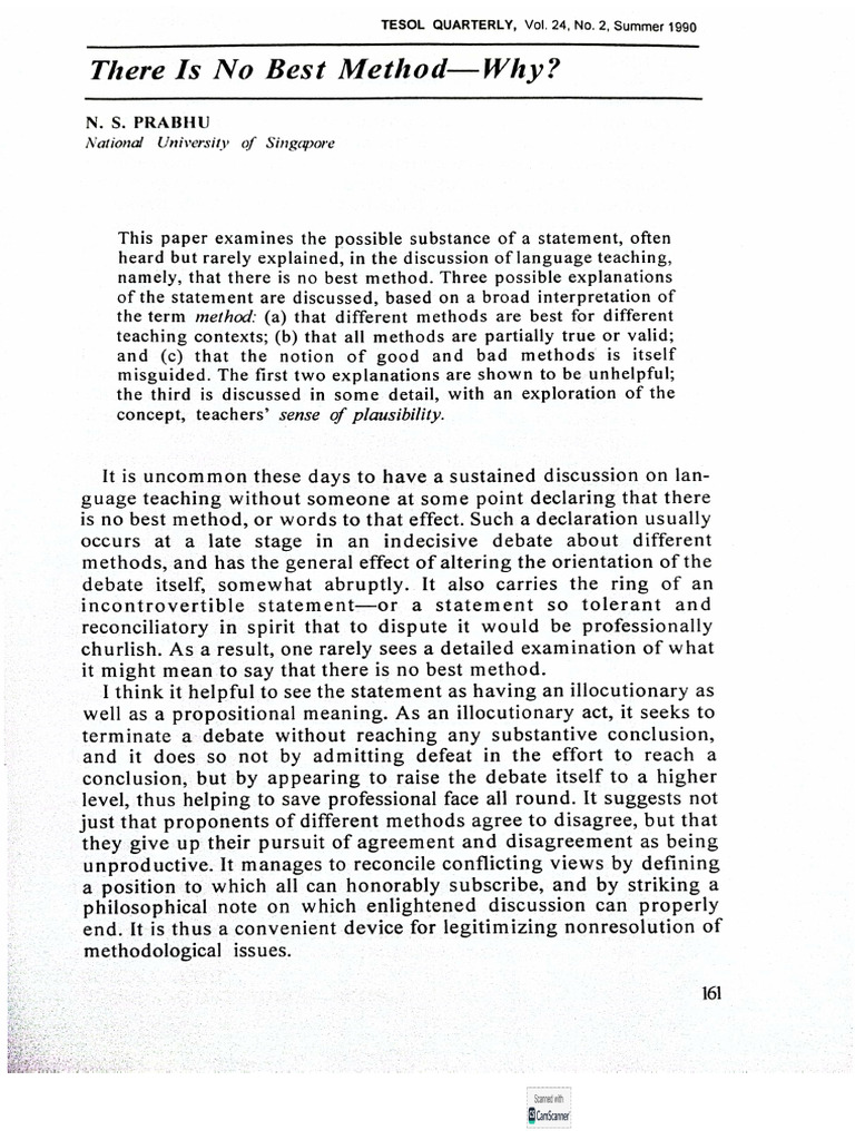 There Is No Best Method | PDF