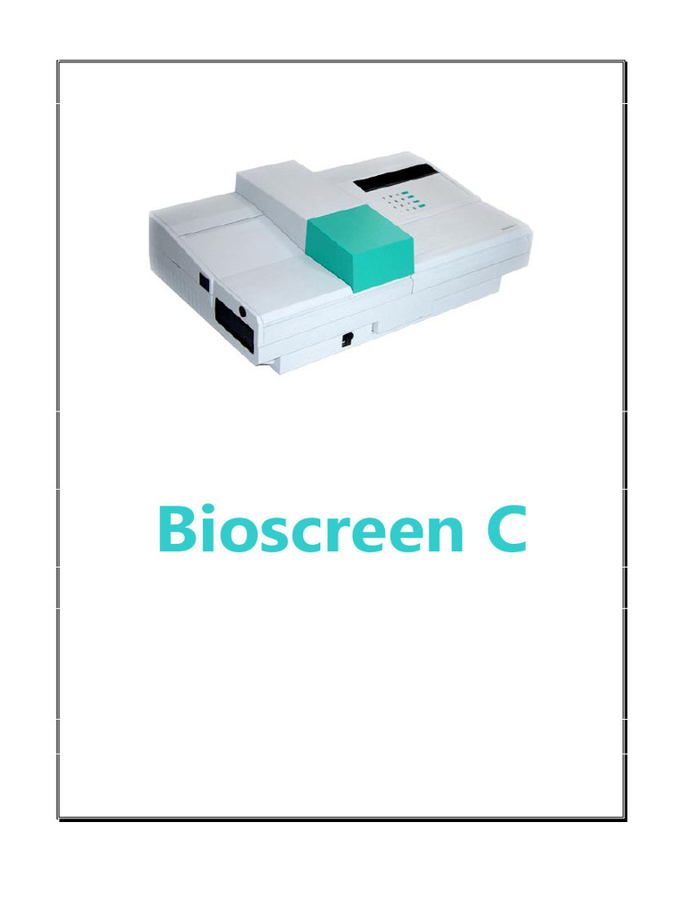 Bioscreen C User Manual Overview | PDF