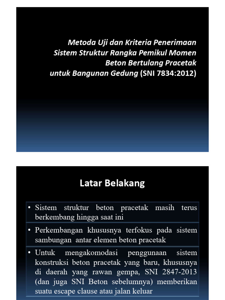 Prosedur Uji Join Balok-Kolom Pracetak | PDF