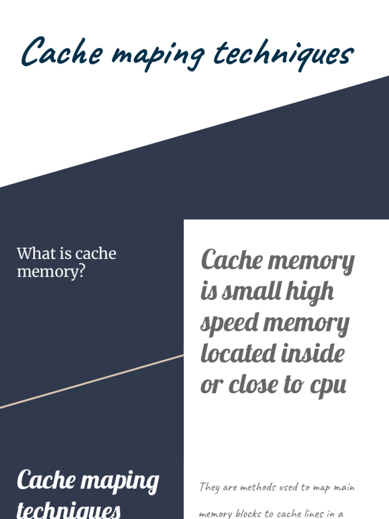 Cache Maping Techniques | PDF