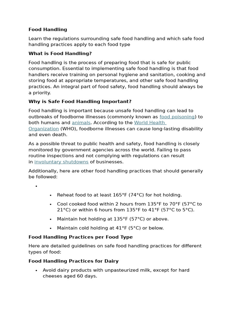 Culinary Questions Sample | PDF | Food Safety | Foodborne Illness