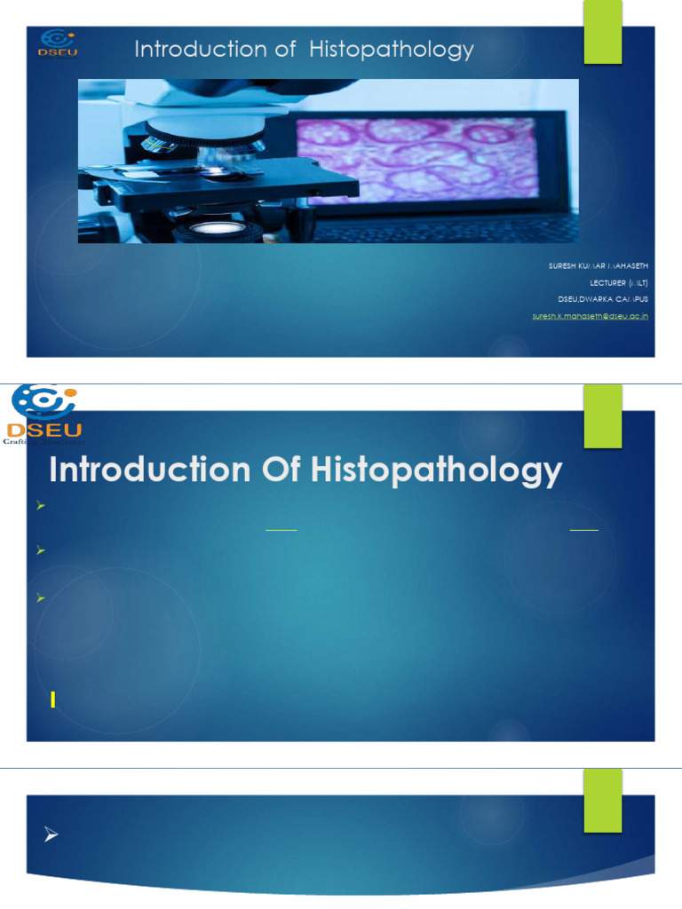 Introduction of Histopathology | PDF | Histopathology | Pathology