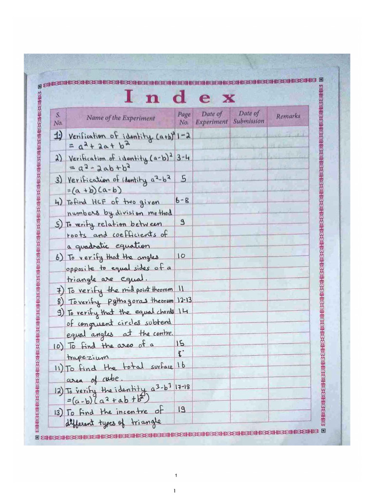 Maths Practical Nios Class 10 | PDF