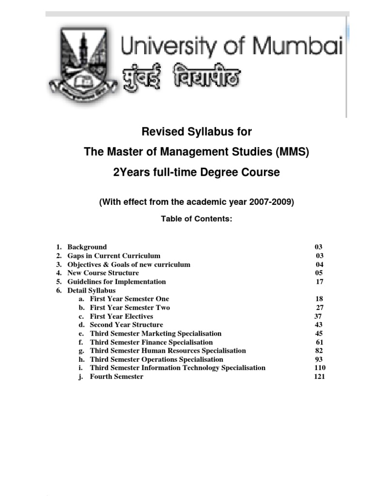 MMS Complete Syllabus New | PDF | Economics | Profit (Economics)