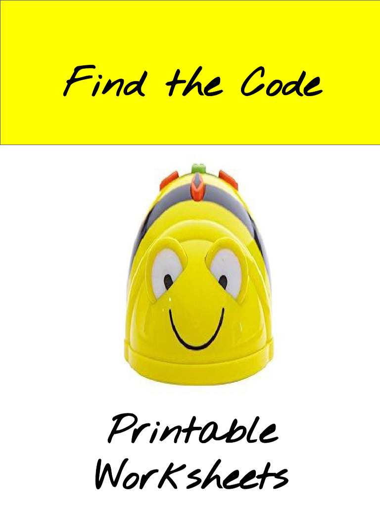 Bee Bot Treasure Coding Worksheets | PDF