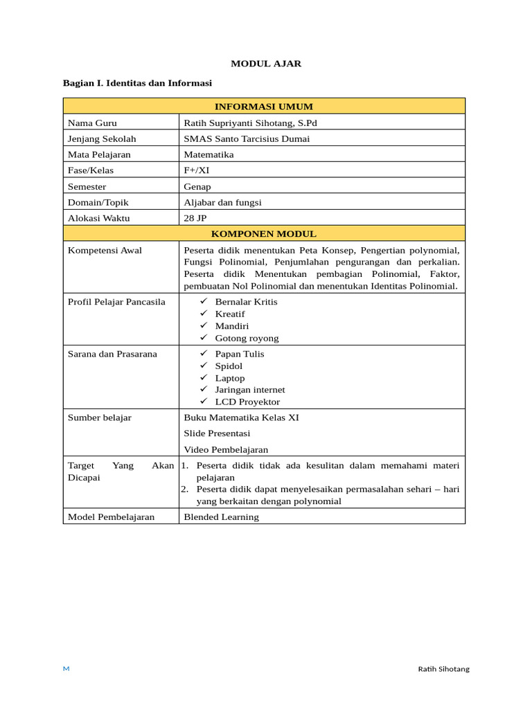 Modul Ajar | PDF