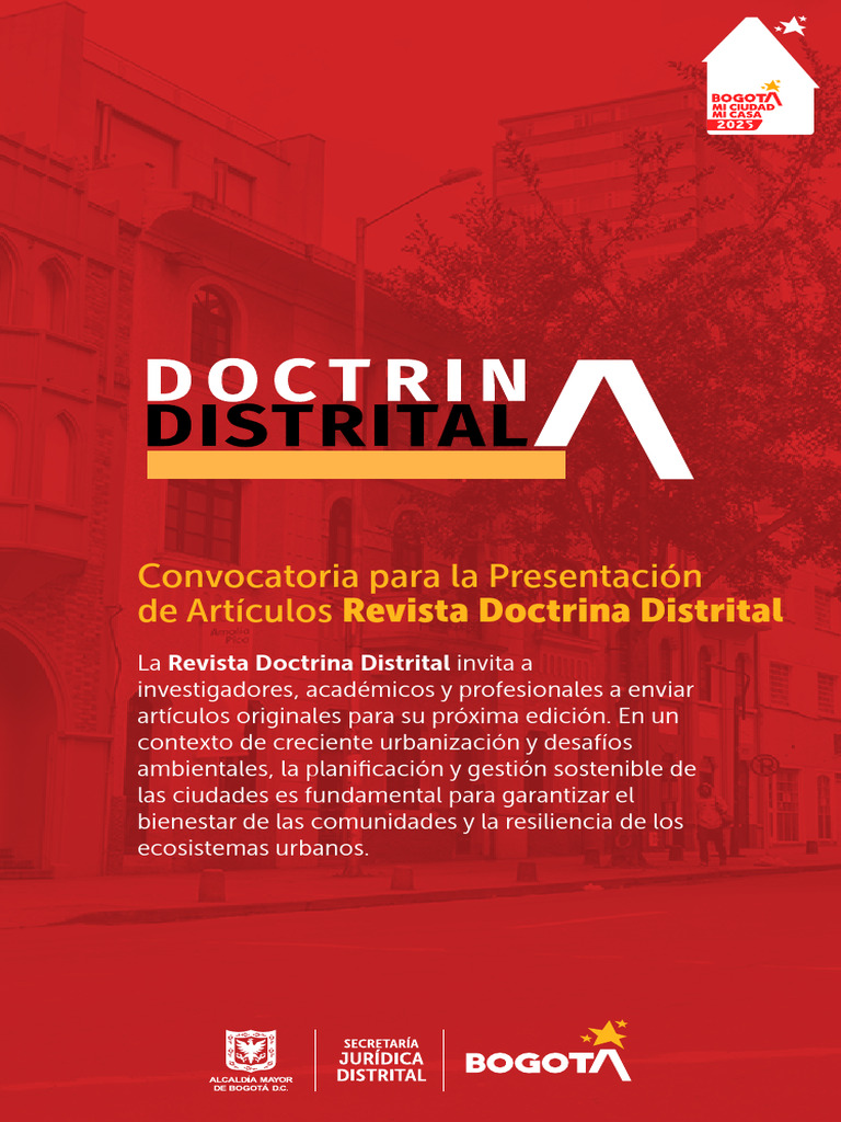 043-PDF-Convocatoria de Revista Doctrina Distrital | PDF | Sustentabilidad | Resiliencia climática