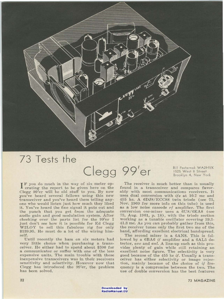 Clegg 99'er Transceiver Review | PDF | Analog Circuits | Electrical ...