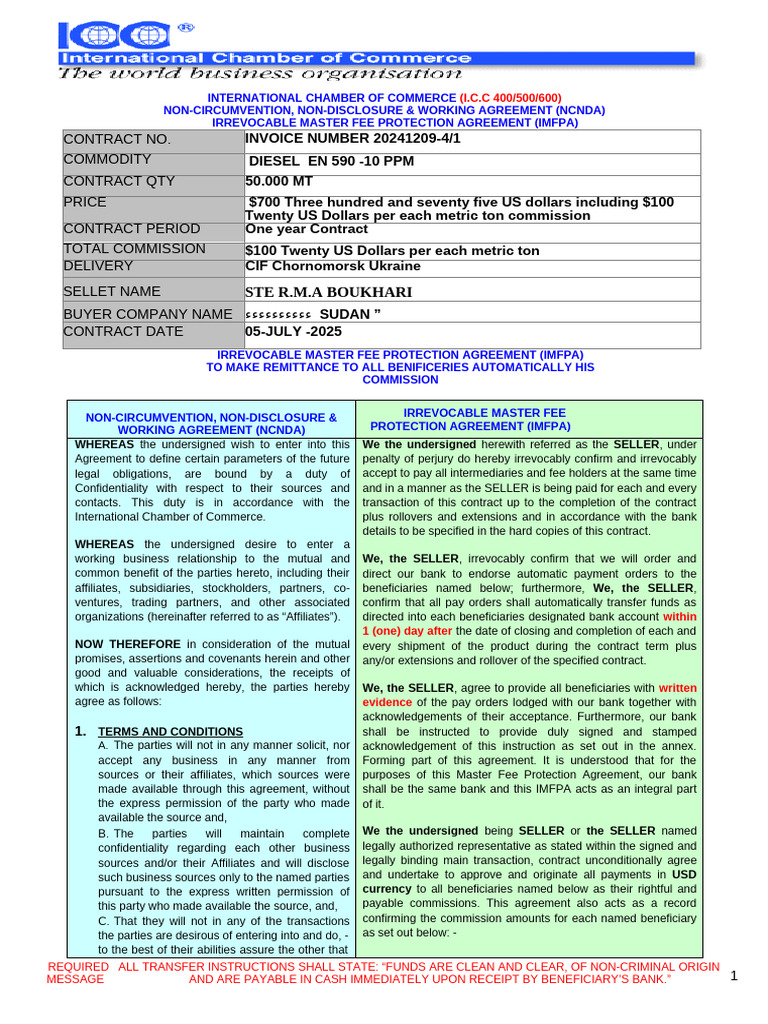 NCNDA and IMFPA Agreement Template | PDF | Arbitration | Banks