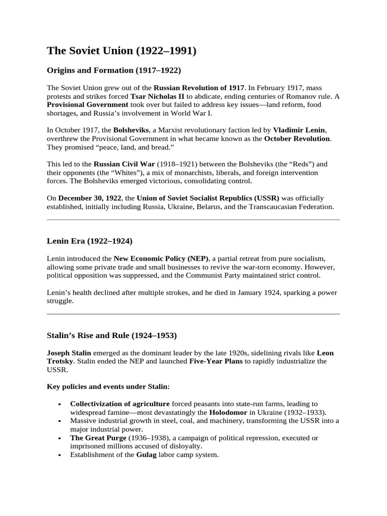 Timeline of the Soviet Union's Collapse | PDF | Soviet Union | World ...