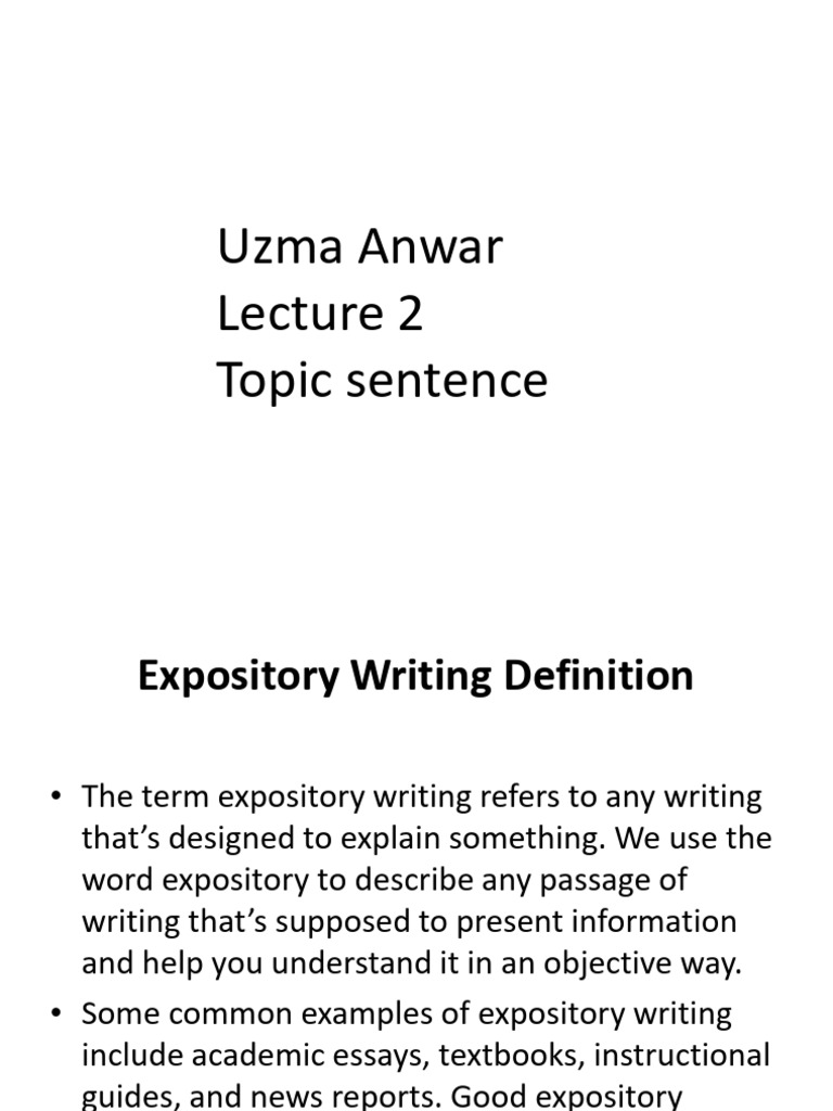 Expository Writing Explained | PDF | Essays | Cognition