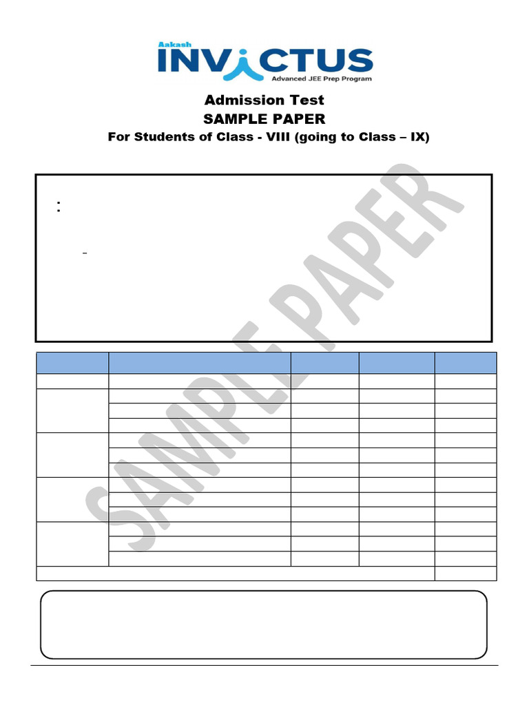 TUK-IAT Sample Paper for Class VIII | PDF | Fertilisation | Sexual ...