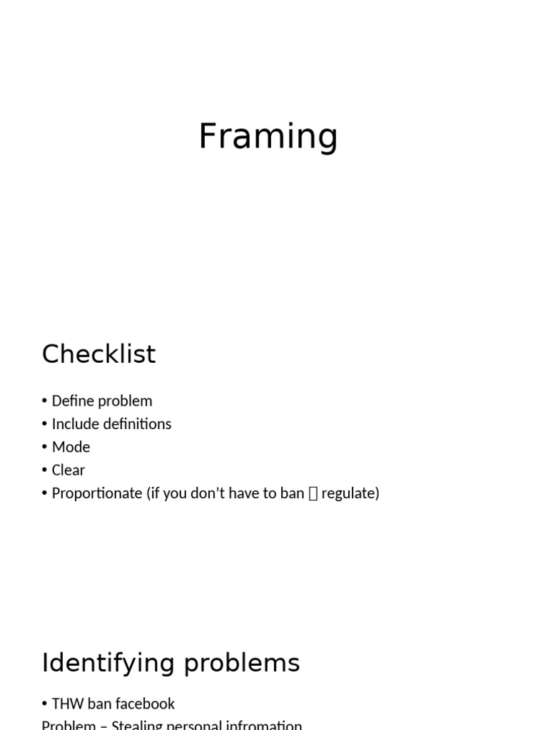 Effective Problem Framing Checklist | PDF