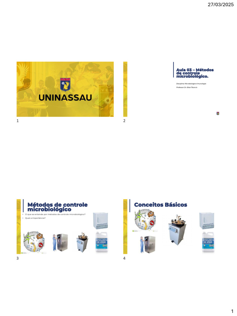 Métodos de Controle Microbiológico | PDF | Desinfetante | Esterilização ...