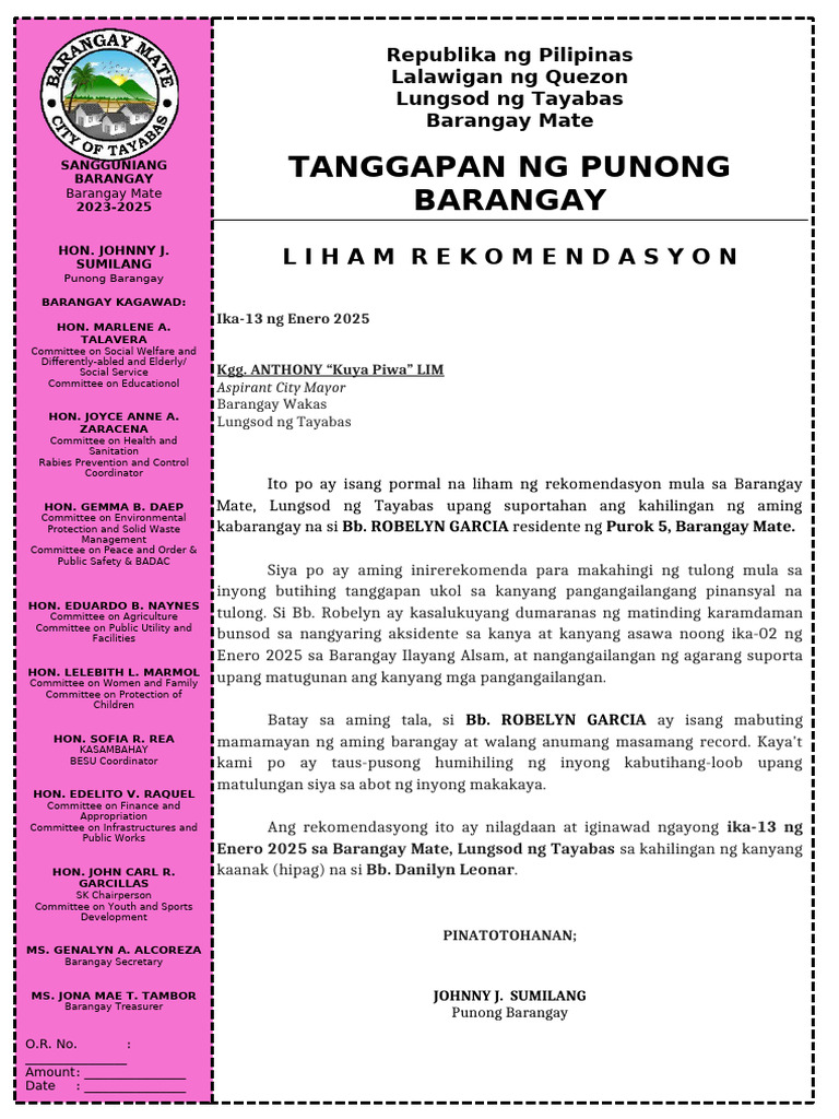 Letter of Recomendation | PDF