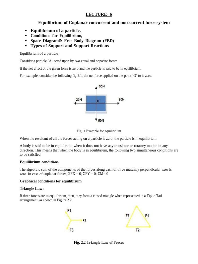 Equilibrium | PDF | Friction | Force