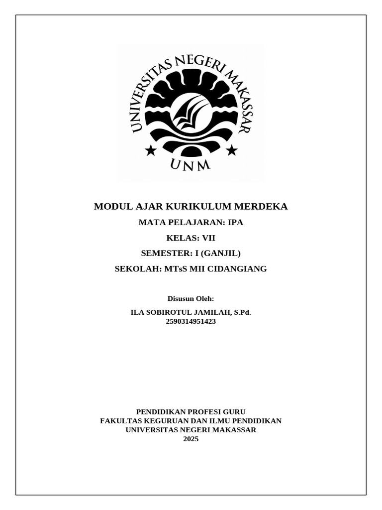 MODUL AJAR KURIKULUM MERDEKA (AutoRecovered) | PDF